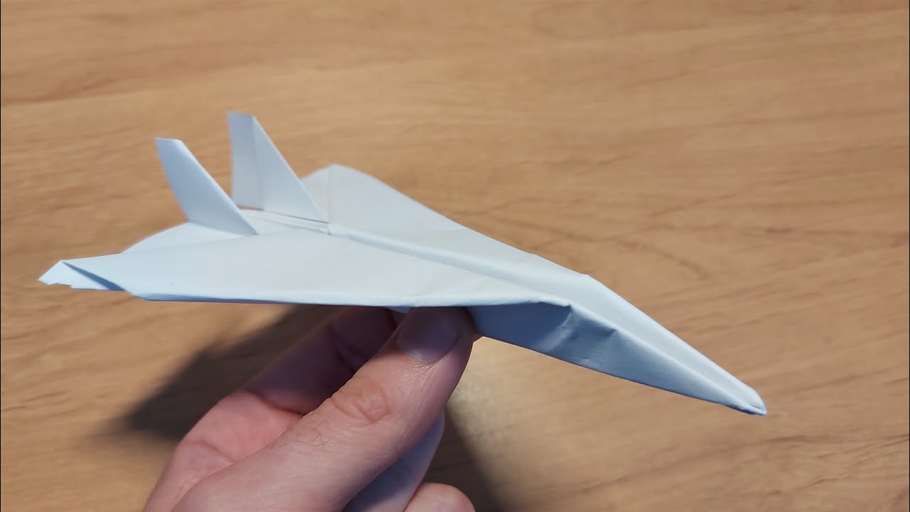 comment faire un avion en papier f-15 origami - YouTube