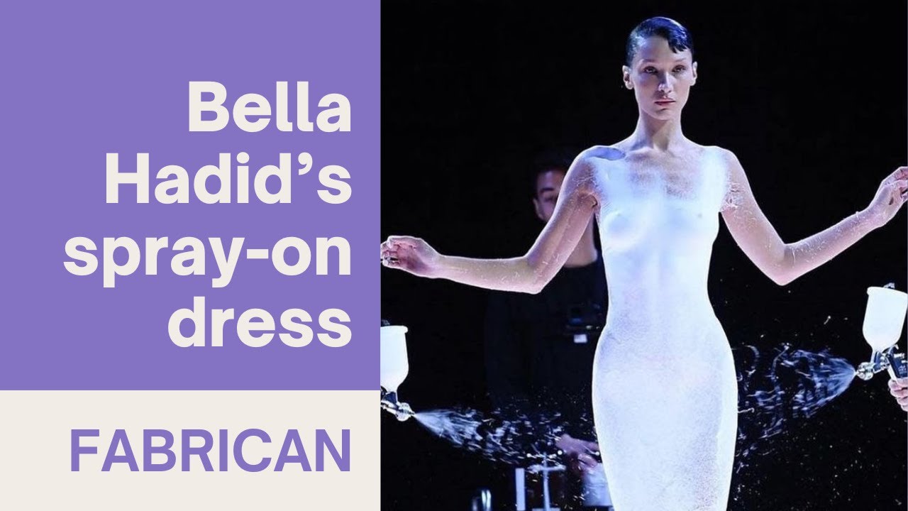 Bella Hadid’s spray-on dress for the Coperni | Un abito spruzzabile ...