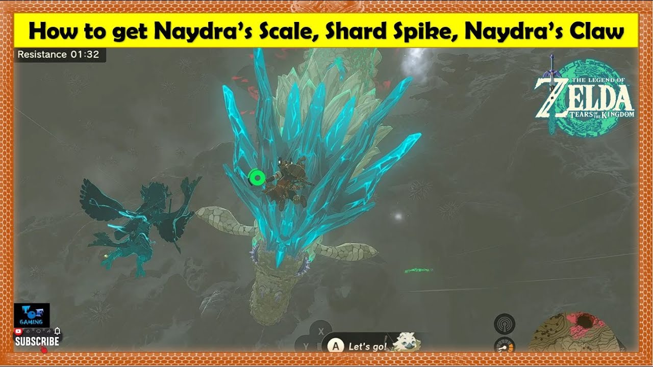 How to get Naydras Claw, Scale and Shards in Zelda Tears of the Kingdom ...