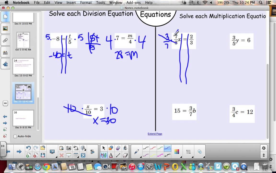 6th Grade, Lesson 5 6 Equations with Fractions - YouTube