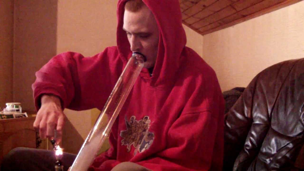 Ugly and stupid man smoking first hits from bong on day-(23 epizode ...