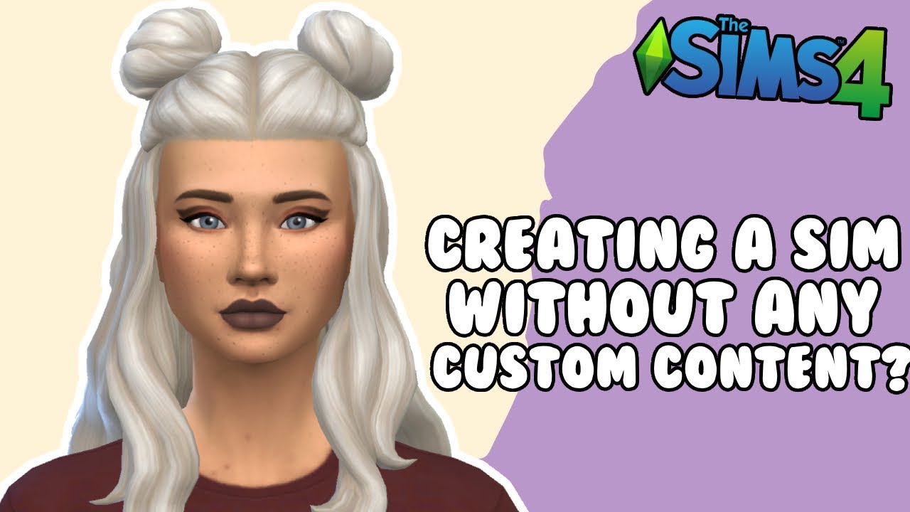 Can I Create A Cute Sim Without CC in The Sims 4?! - YouTube