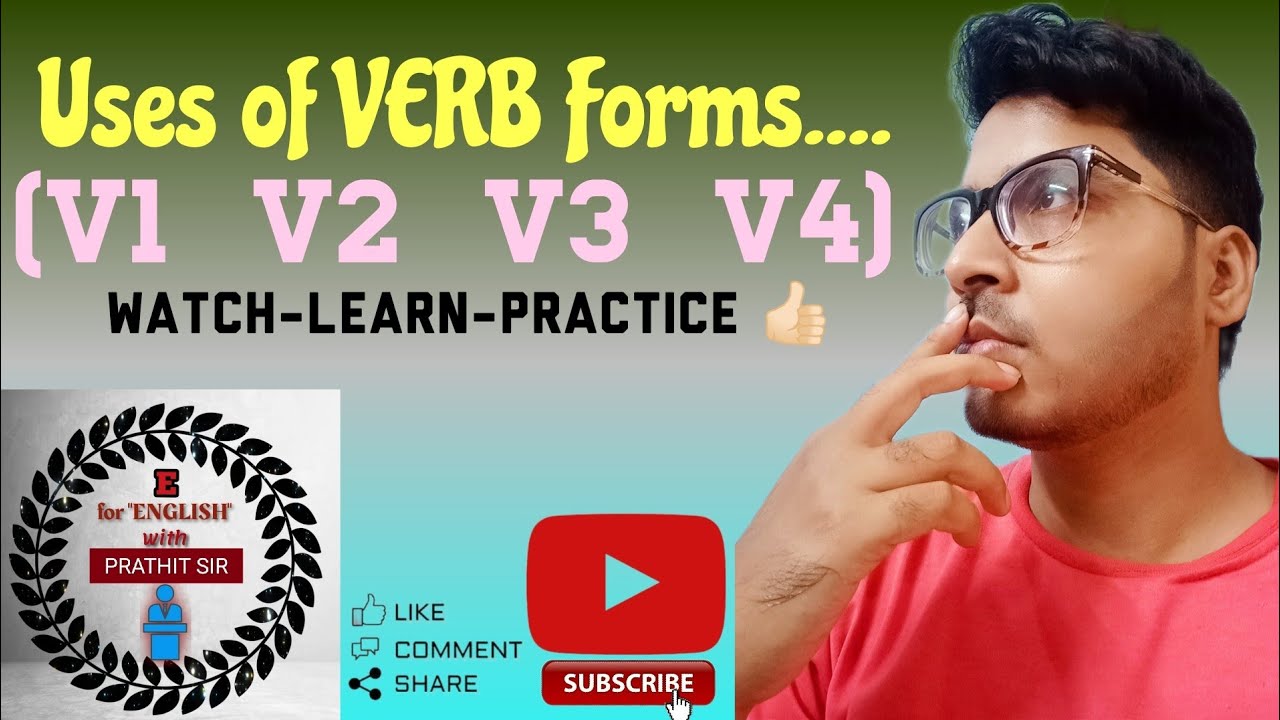 #29 What are V1, V2, V3, V4 Verb forms? | Know their uses | देखो अभी ...
