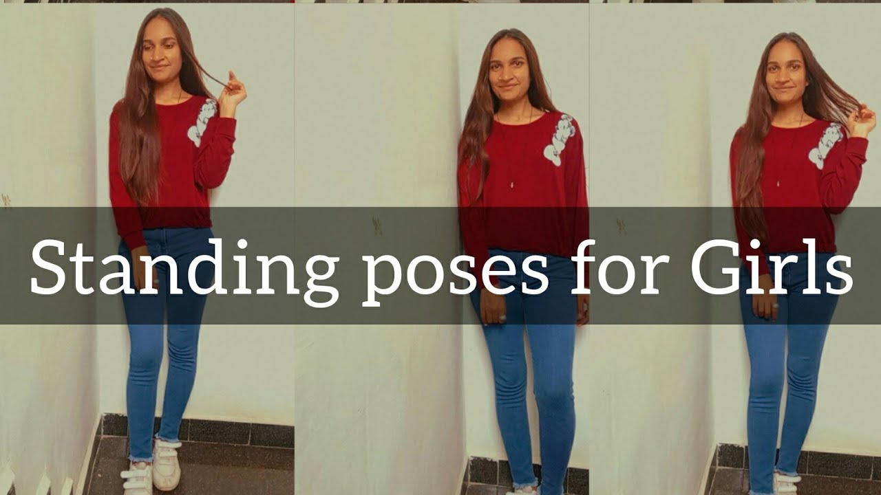 easy poses for girls!standing pose for girls! home pose for girls in ...