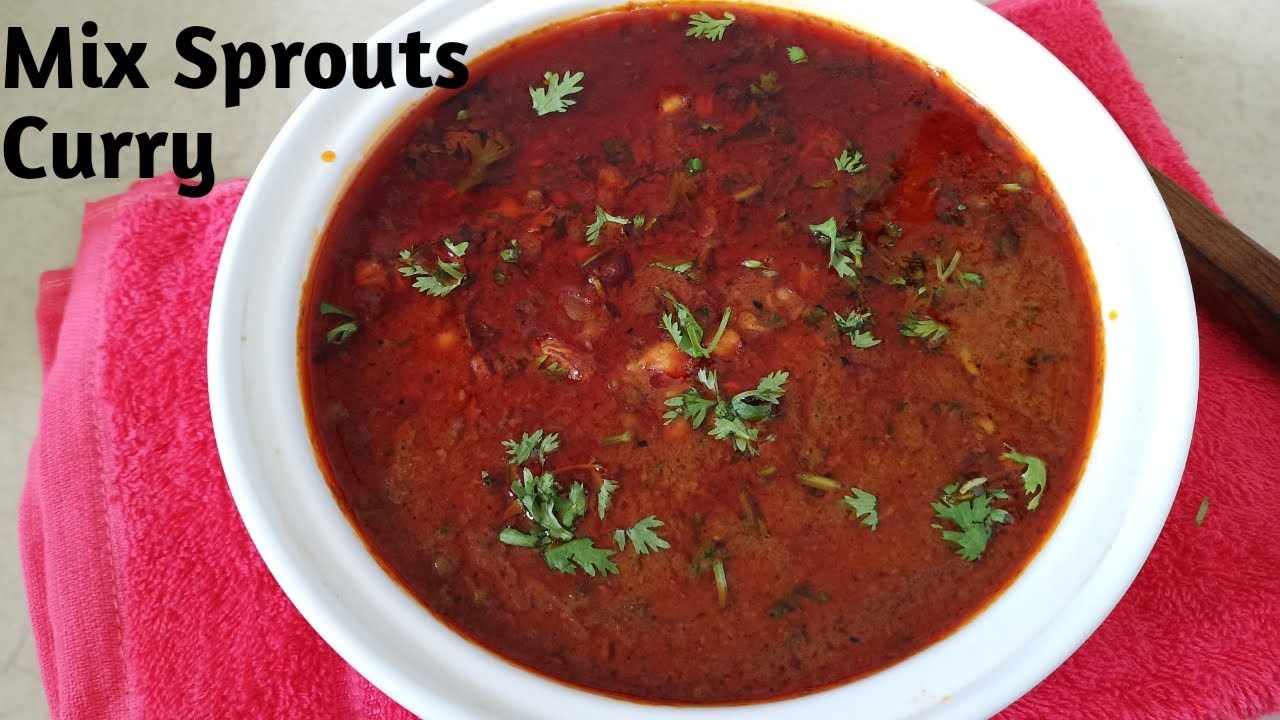 Mix sprouts curry | Mix Sprouts recipe | Cook With Kavita - YouTube
