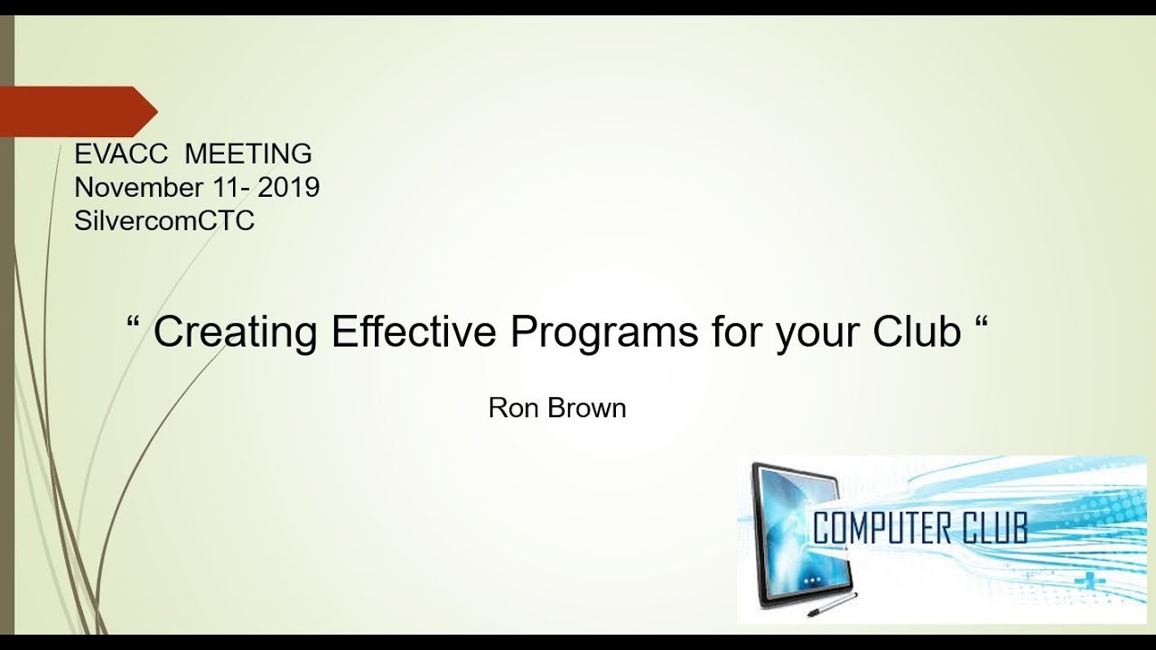Creating Effective Programs for your Computer and Technology Club - YouTube