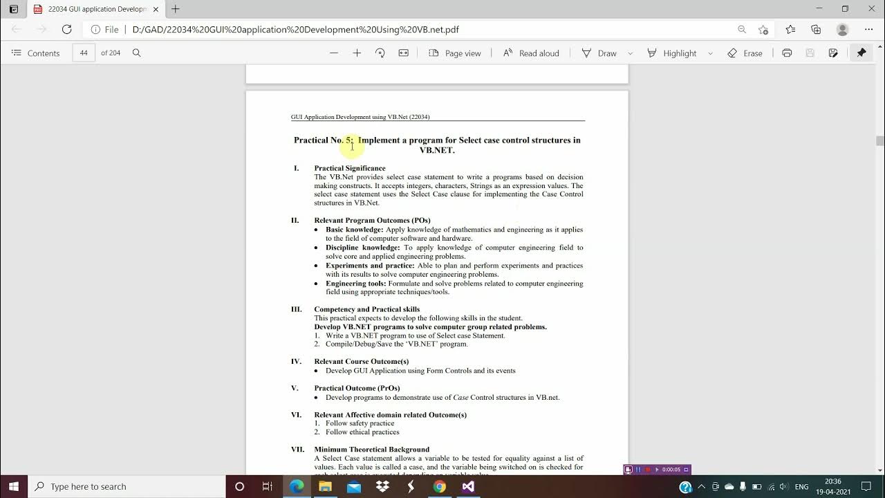 Program for Select case control structures in VB.NET | GUI Application Development using VB.NET ...
