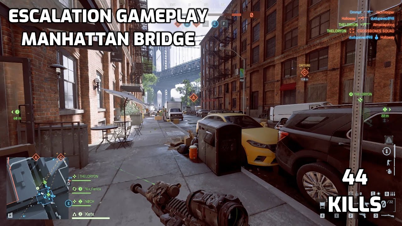 Escalation 44-19 on New York's Manhattan Bridge in Battlefield 6 - YouTube