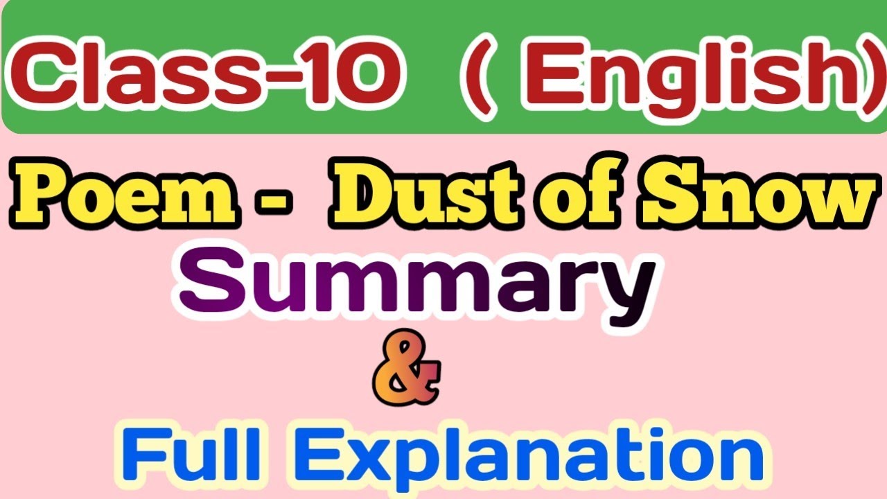 Live Class 10th English Full Revision Of All Poems | First Flight ...