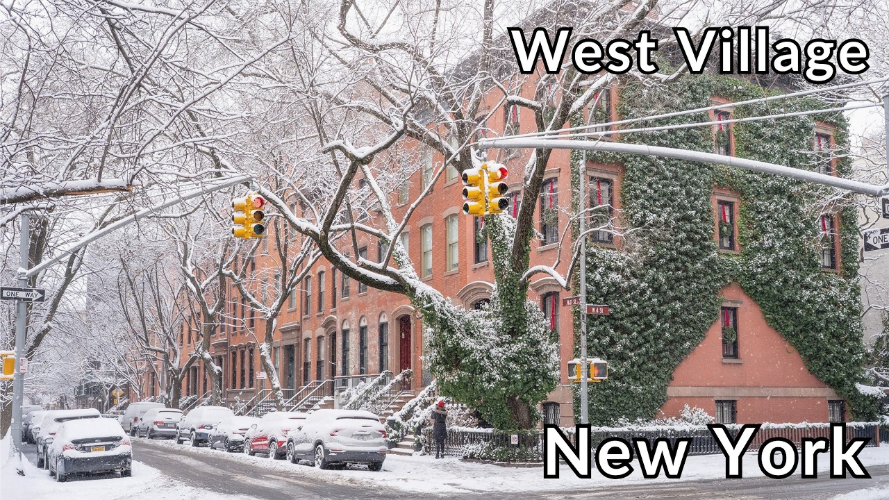 A Snow Covered West Village, See New York City's Winter Wonderland ☃️ ...