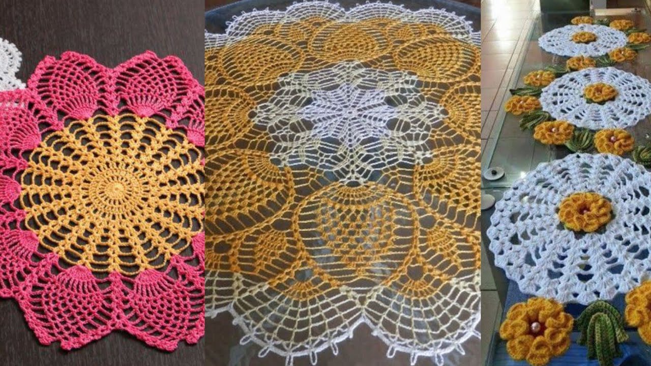 Home decore crochet pattern//crochet round table cover free pattern ...