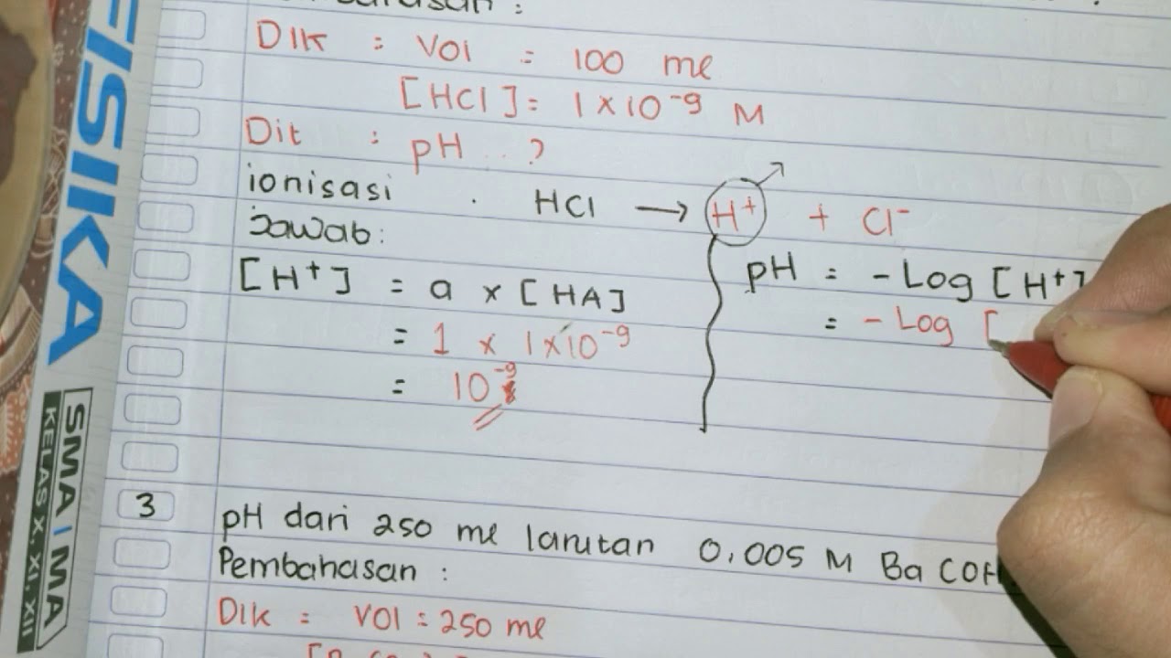 Menghitung ph dan pOH ASAM DAN BASA - YouTube