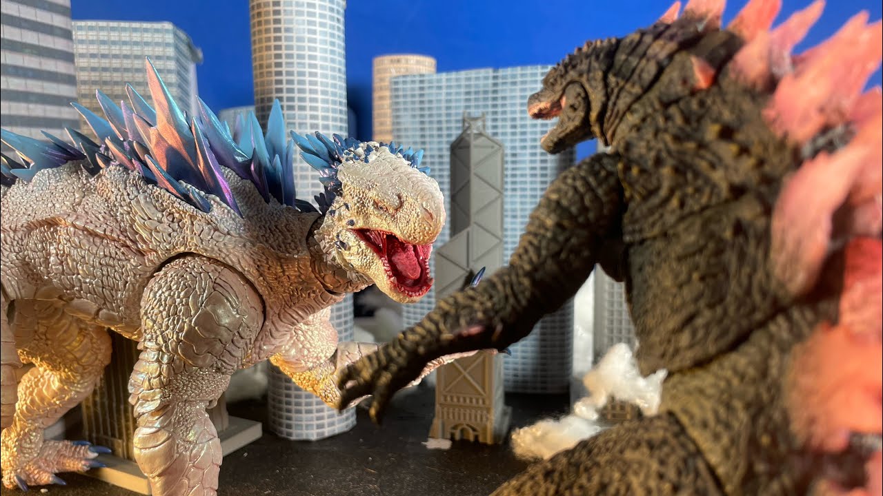 GODZILLA EVOLVED VS SHIMO (stop motion fight) - YouTube