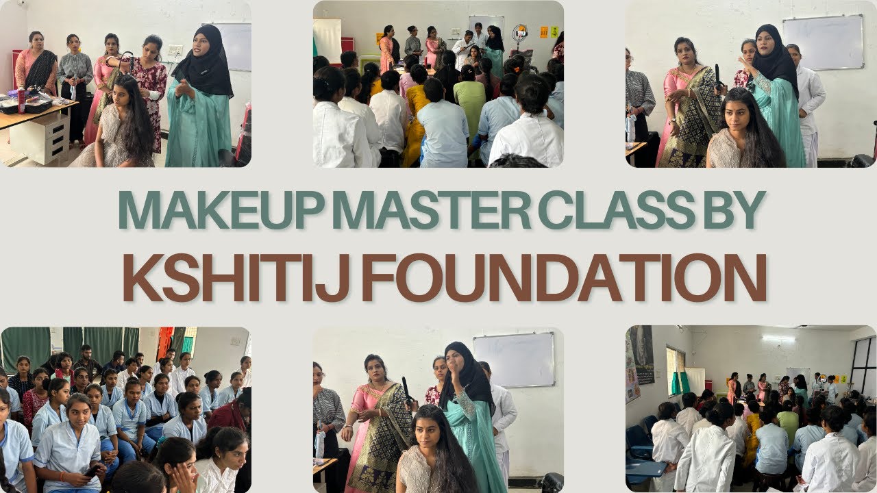 PARTY MAKEUP MASTER CLASS BY KSHITIJ FOUNDATION CHHINDWARA | PARTY MAKE ...