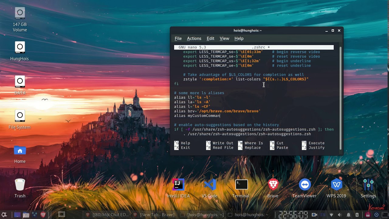 Create a custom command for linux ZSH terminal - YouTube