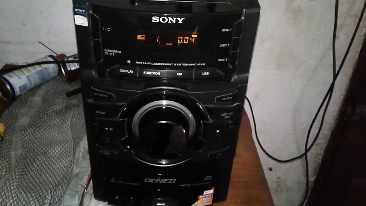 Sony Mhc ex9 + Bluetooth - YouTube