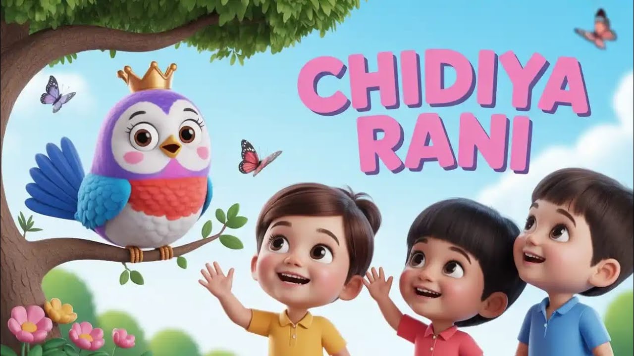 चिड़िया रानी / Chidiya Rani #krishna #cartoon #baby #longvideo #cute ...