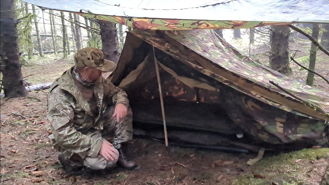 Dutch Army Tent forest camp. - YouTube