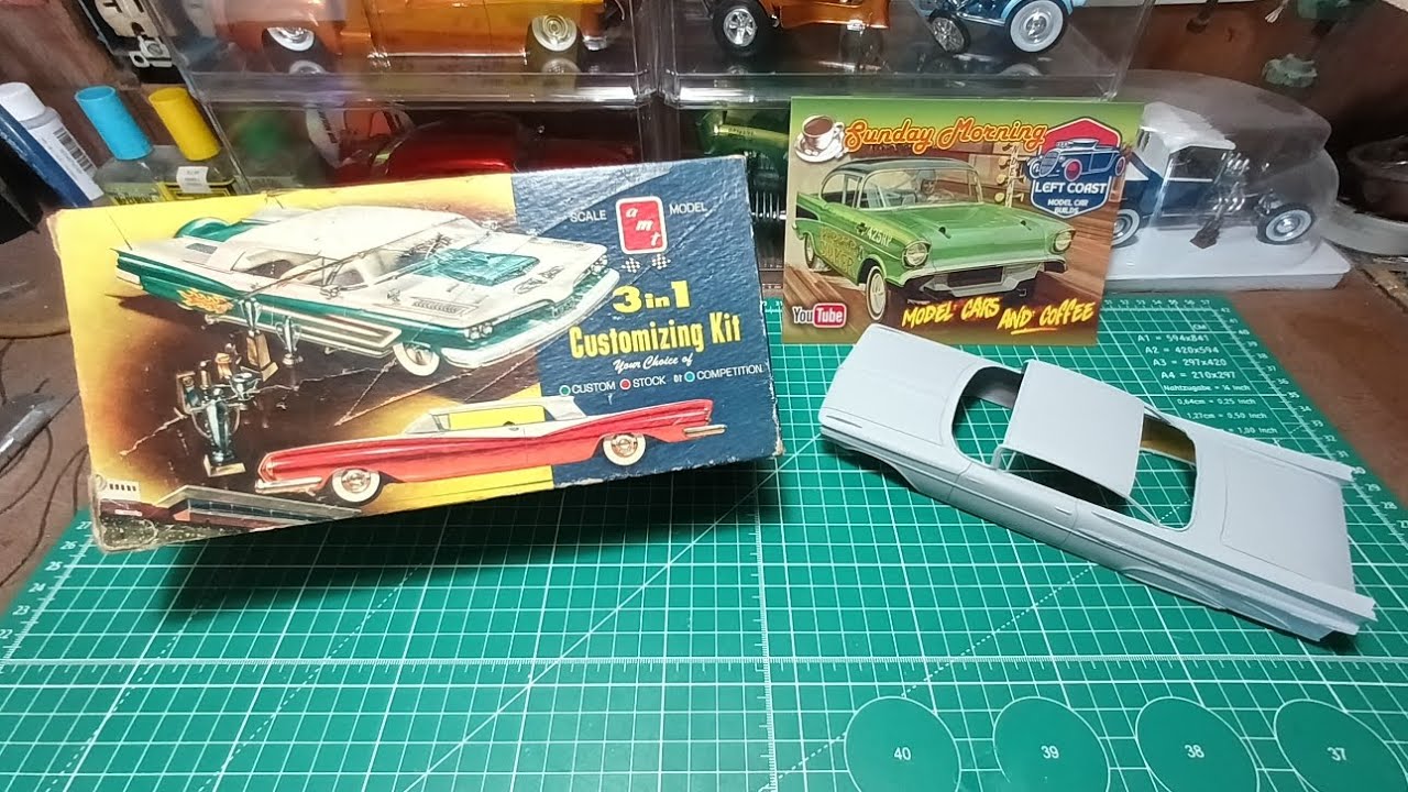 AMT 59 Pontiac Bonneville, model cars and coffee - YouTube