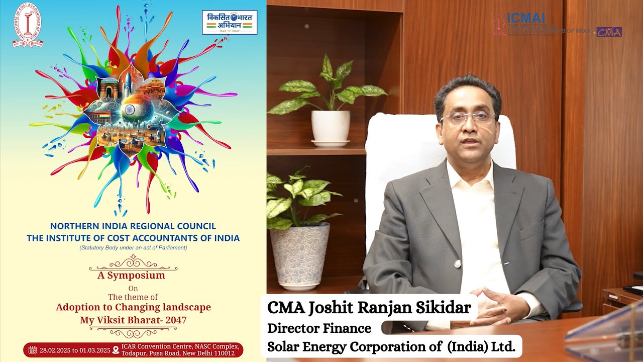 Appeal by CMA Joshit Ranjan Sikidar, Director Finance (SECI ...