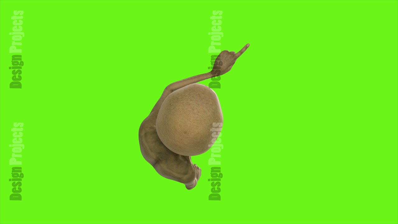 Alien presses the button. Loopable animation on green screen. 4k. - YouTube