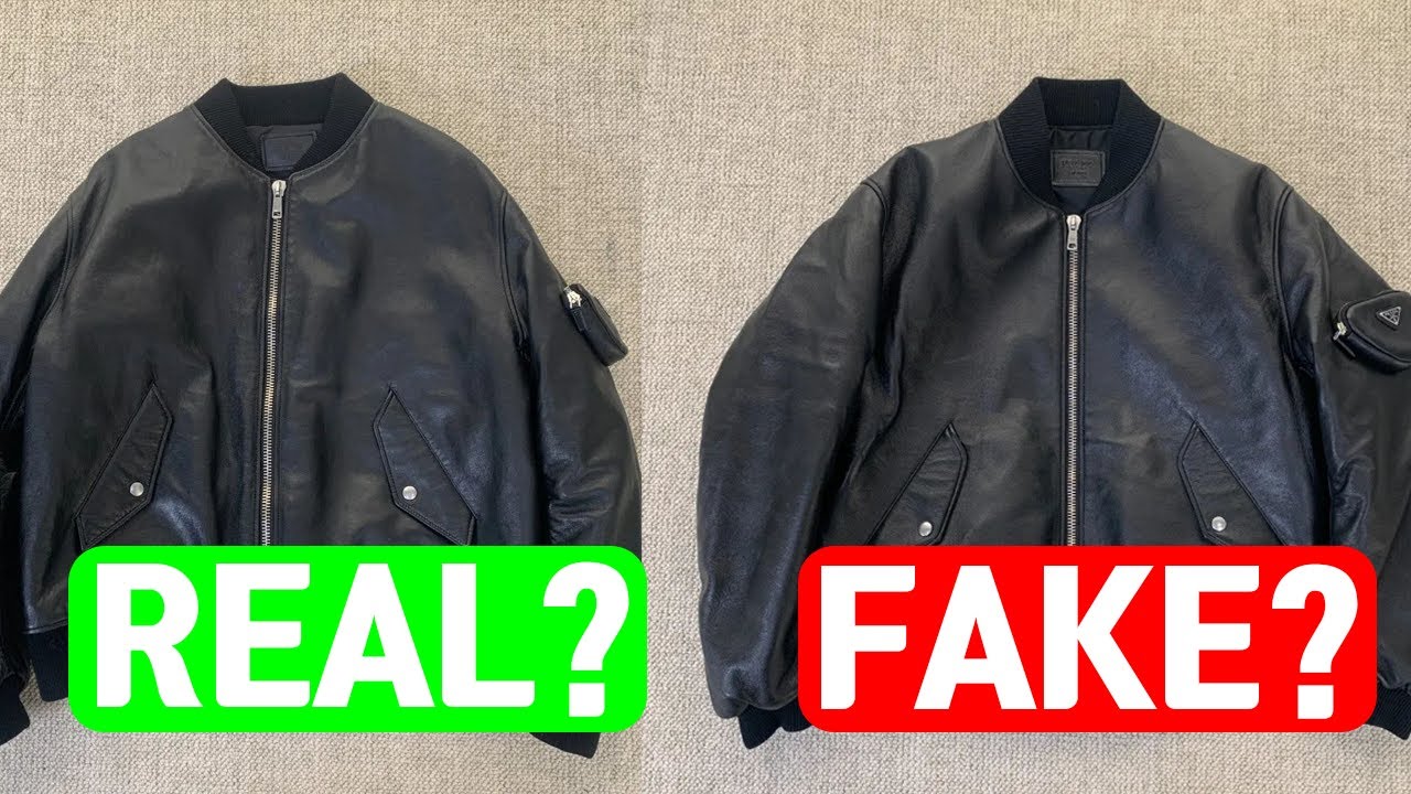 Prada Nappa Leather Bomber Jacket in Black vs fake review. Drake What’s ...