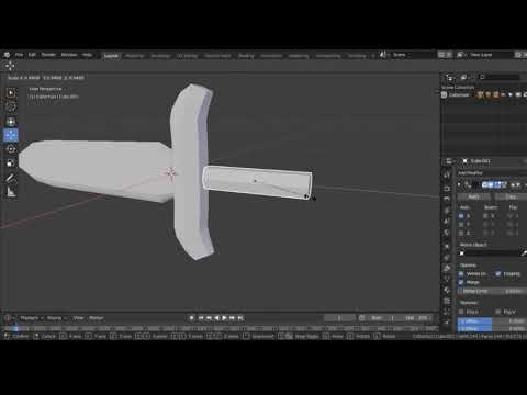 Blender sword/剣（modeling/モデリング） - YouTube