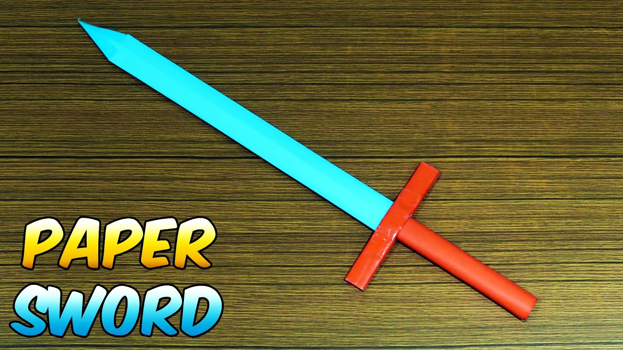 Making Sword From A4 Paper || How to make a Paper Sword (EASY) tutorial ...