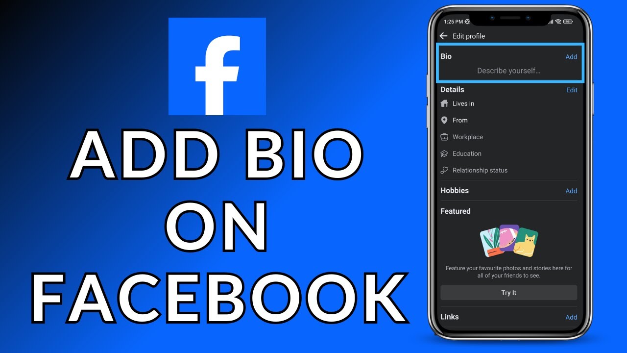 How to Add Bio on Facebook | Facebook (Quick & Easy) - YouTube