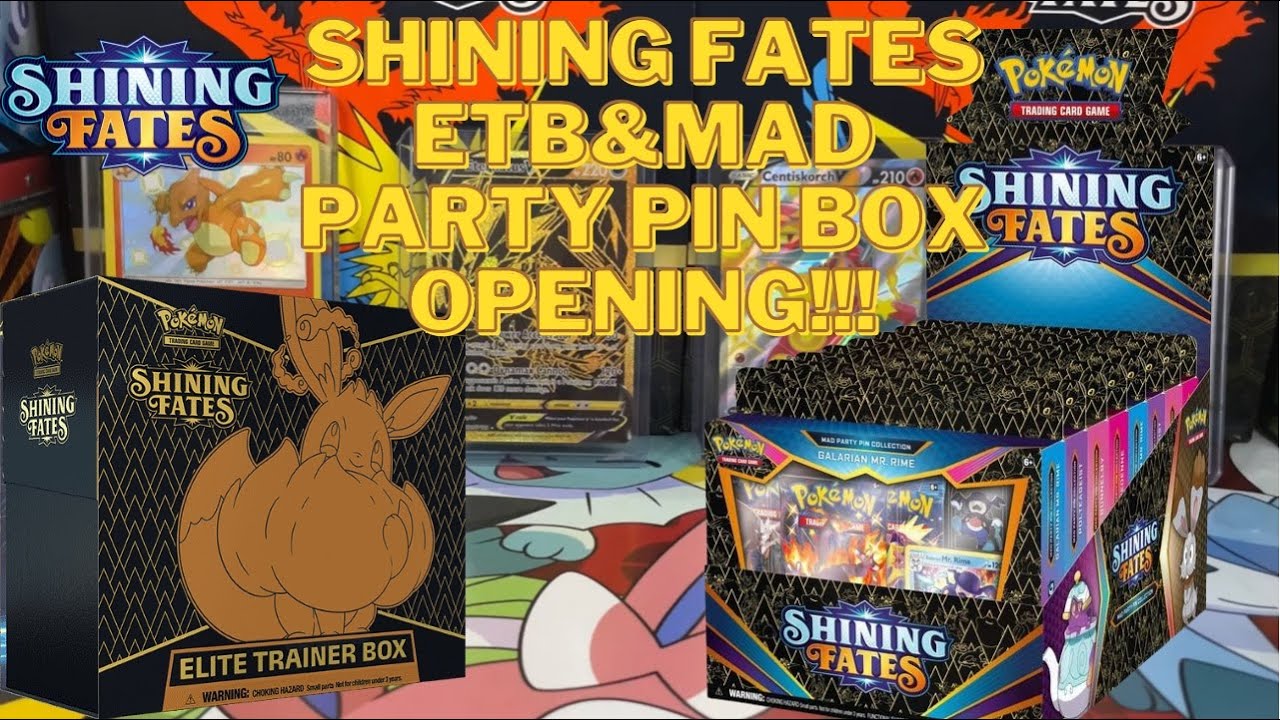 *MORE SHINY POKÉMON?!* *SHINING FATES MAD PARTY PIN AND ELITE TRAINER ...
