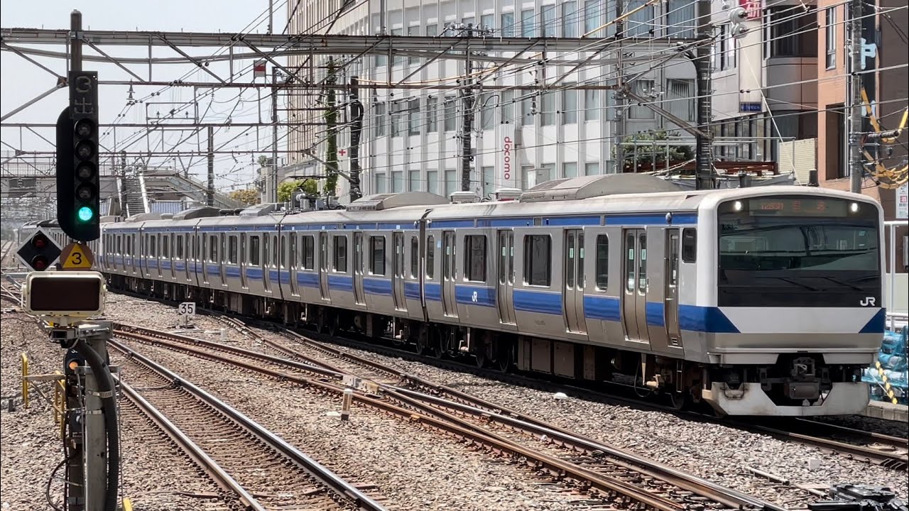【4K高画質】E531系0番台ｶﾂK468＋K417編成が回送電車として松戸駅1番線を減速しながら通過するシーン（回1283M）2023.4.13.11:01 - YouTube