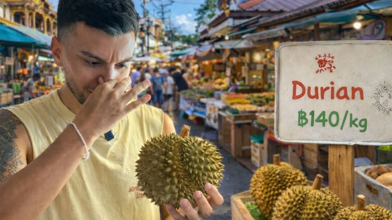 Probé Durian la Fruta con Peor Olor del Mundo en Tailandia - YouTube