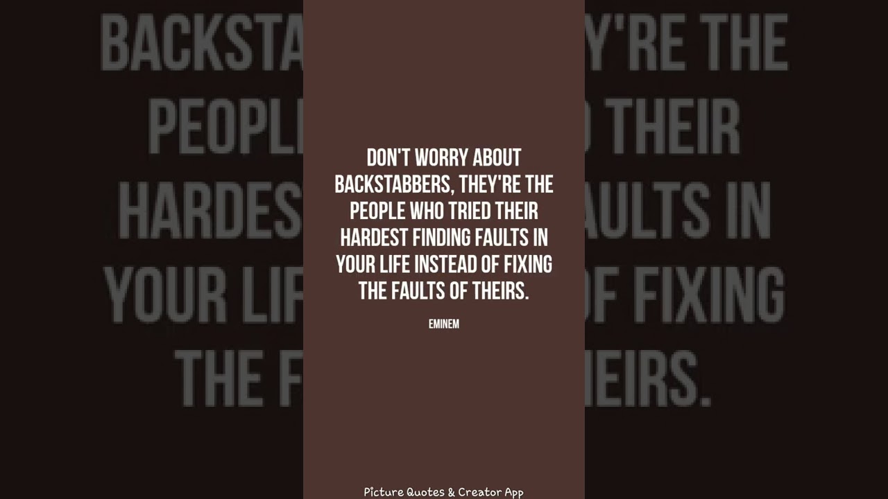 Quotes About Backstabbers