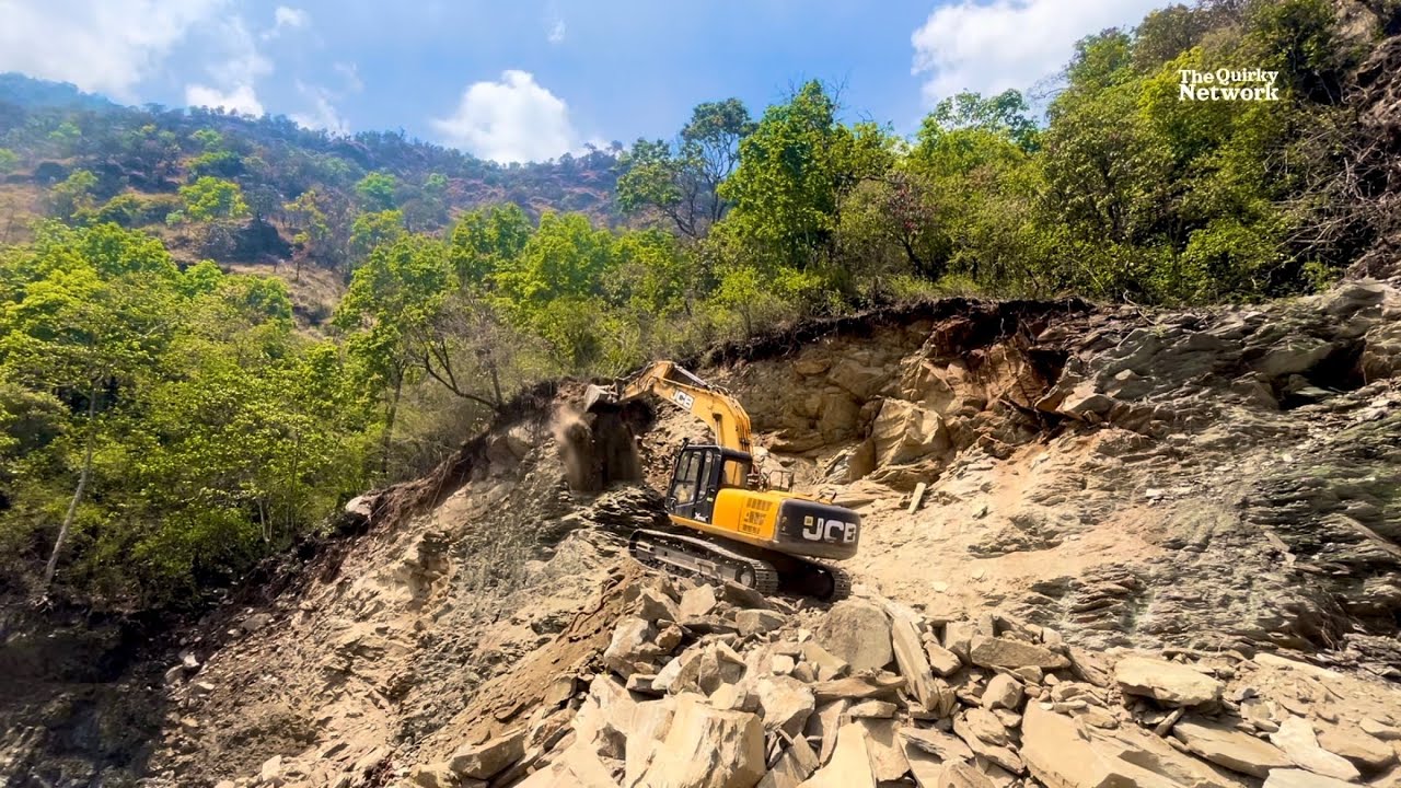 Building Roads on the Edge: Risky Mountain Excavation by Pro Operator ...