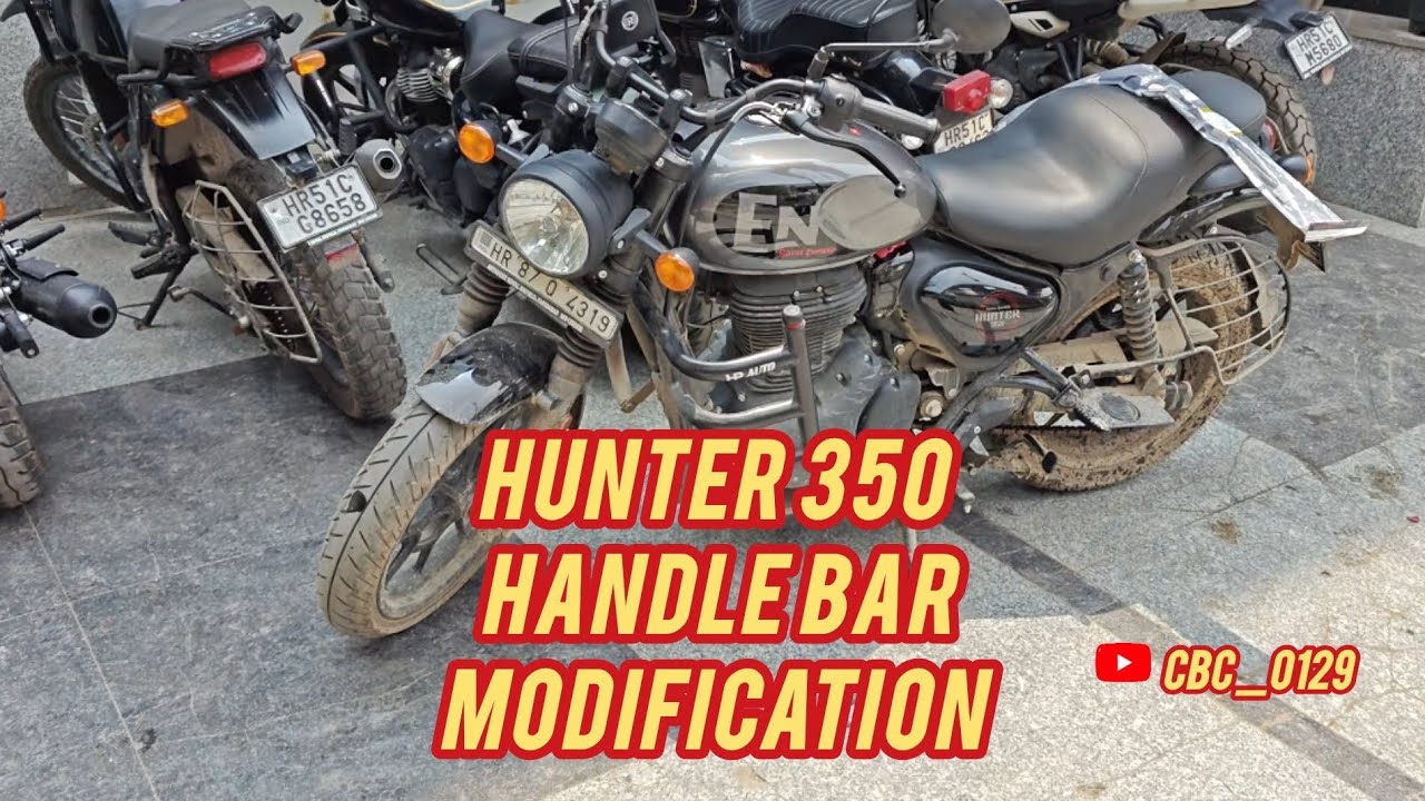 Hunter 350 Handle changed with Meteor handle #hunter350 #modified # ...