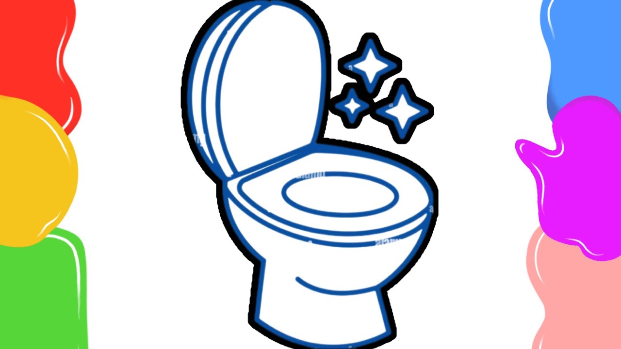 Toilet Drawing, Painting and Coloring for Kids & Toddlers | Drawing ...
