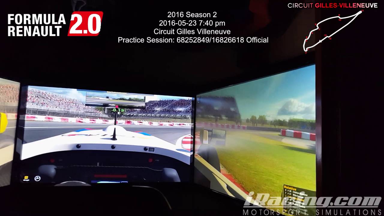 iRacing Triple Screen Monitor POV (Formula Renault 2.0 @ Montréal ...