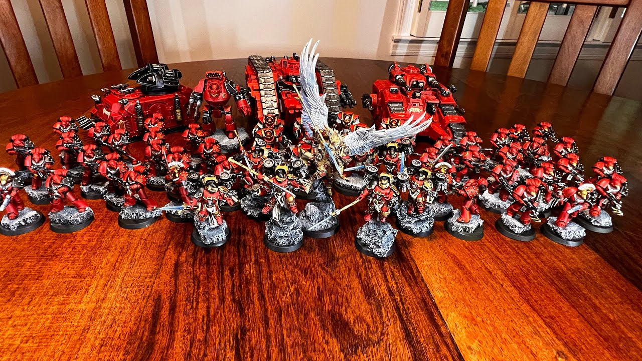 Horus Heresy blood angels army showcase - YouTube