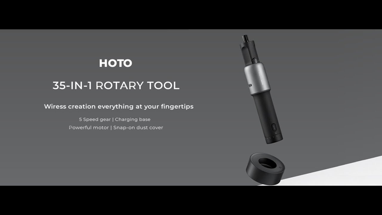 HOTO 35 In 1 Cordless Rotary Tool Kit - YouTube