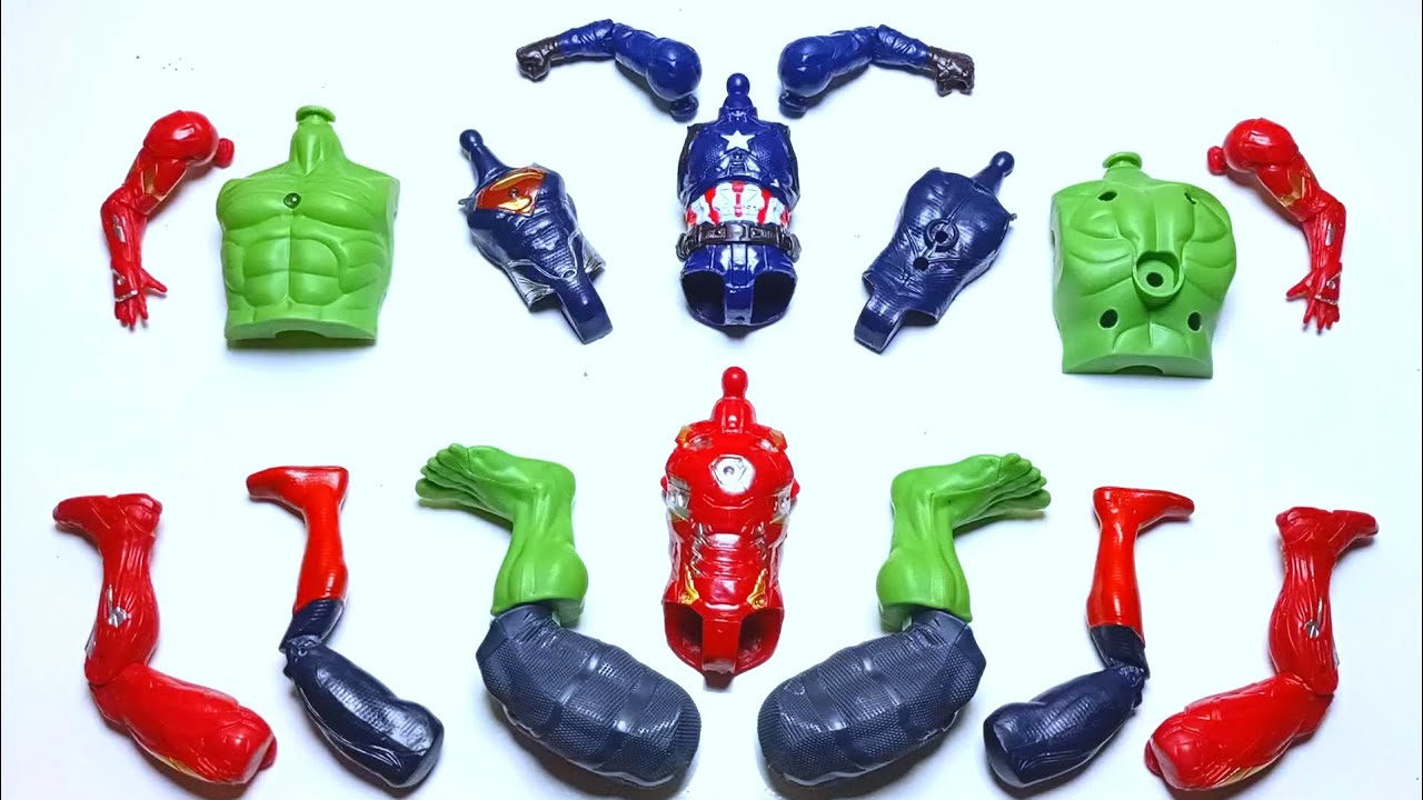 AVENGERS TOYS/ACTION FIGURE/ASSEMBLE/hulk toys vs superman vs captain ...