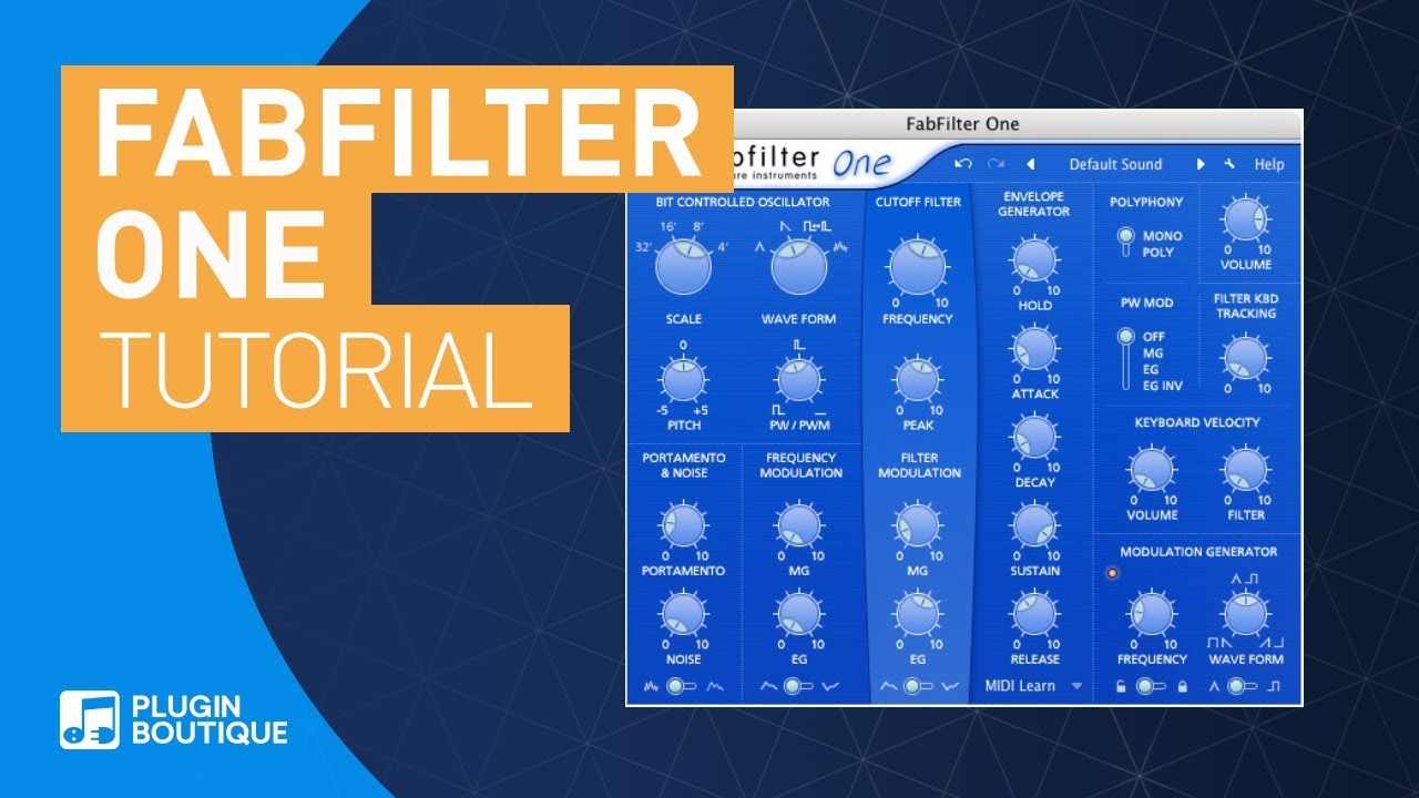 Fabfilter One Synth Tutorial | Chill Out Trip Hop Dirty Bass Patch - YouTube