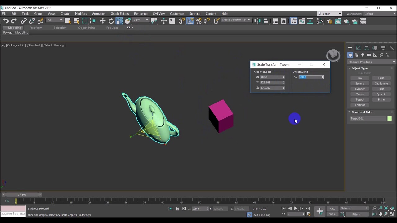 LỆNH SCALE 3DS MAX - YouTube
