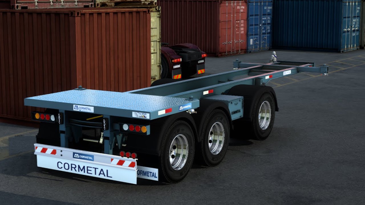 DOWNLOAD - Porta Contenedores Cormetal 2+1 - ETS2 1.47 - YouTube