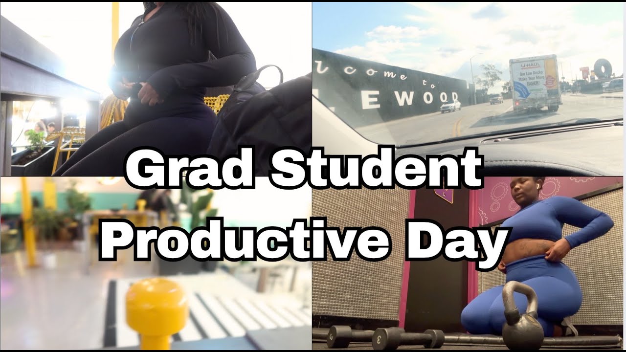 grad student life | working on dissertation, matcha, gym, boring ...