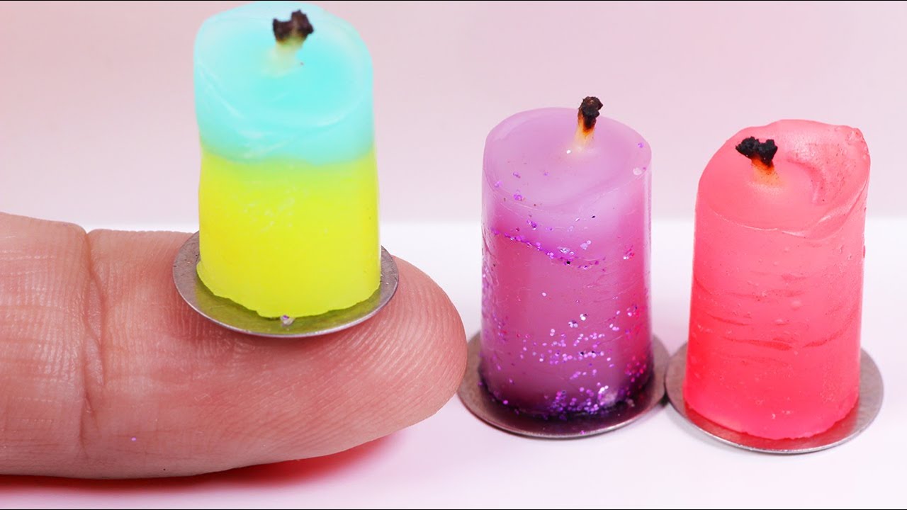 DIY Miniature [realistic] Candles - YouTube