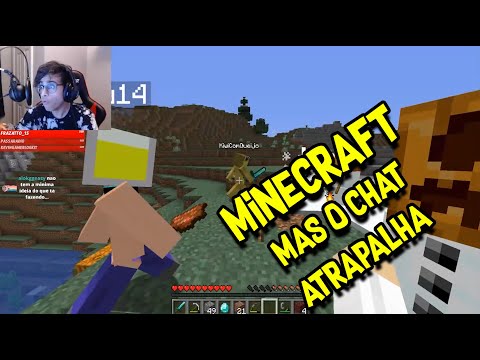 fenyx, kiwi e jow  jogam minecraft mas o chat atrapalha