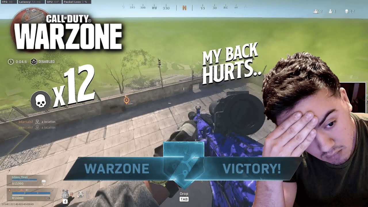 MY BACK IS NEVER GONNA HEAL COD Warzone HARD CARRY!! - YouTube