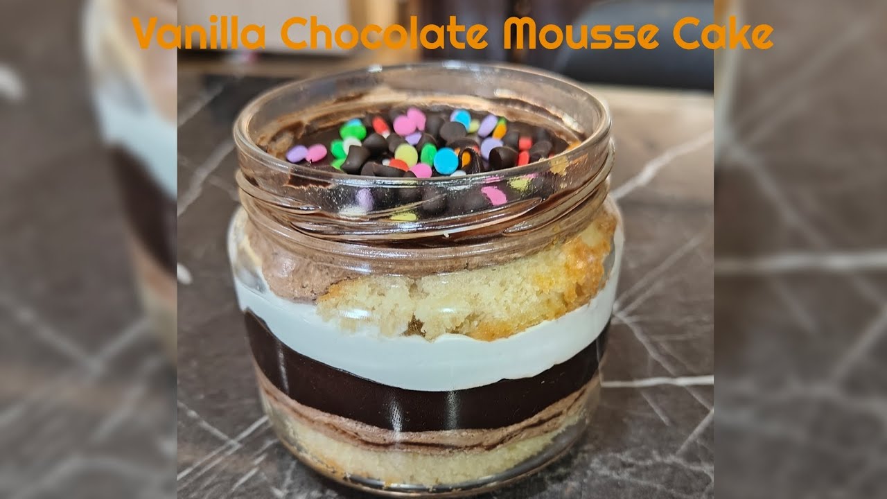 Cake in a jar. let's assemble Vanilla Chocolate Mousse Cake in a jar. # ...