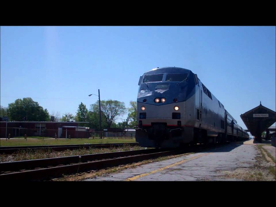 Amtrak Carolinian 80 in Rocky Mount NC 4/9/12 - YouTube