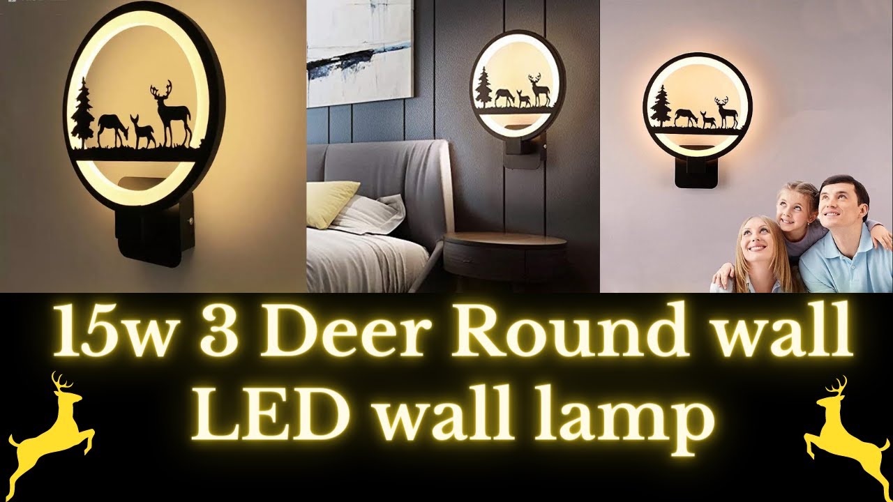 SMARTWAY ® -15W WALL LED LAMP ROUND 3 DEER (WARM WHITE) - YouTube